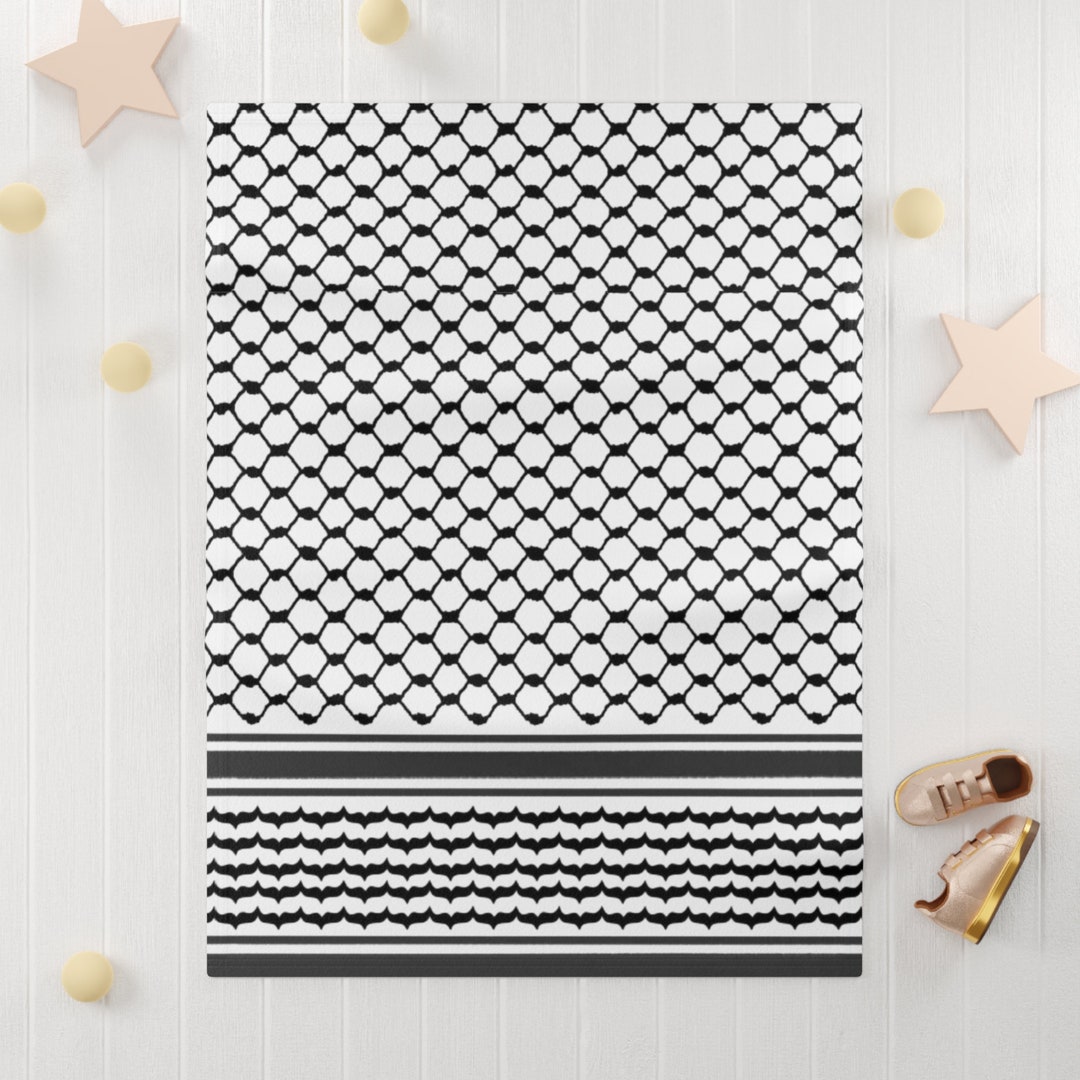 Kufiya Soft Fleece Baby Blanket, Kuffiyah Kufia Blanket Throw, Baby ...