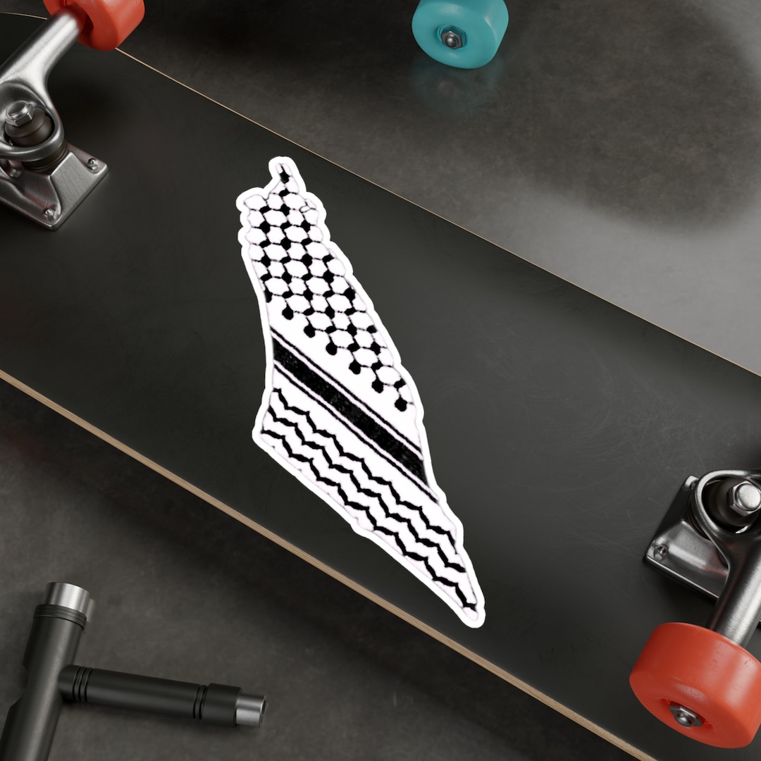 Kufiya Palestine Map Kiss-cut Vinyl Decals Sticker , Window Laptop Book ...