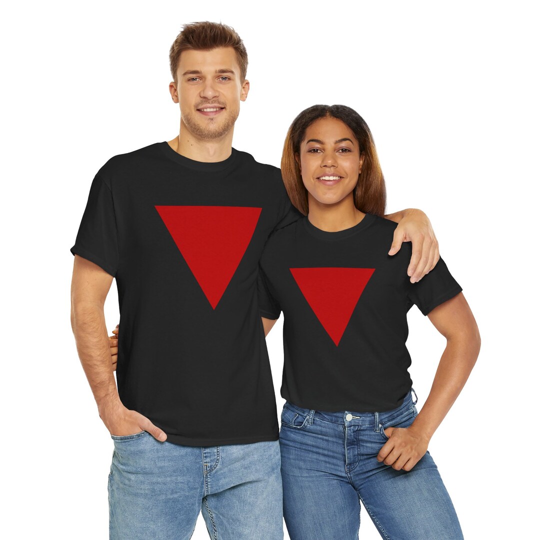 Upside Down Red Triangle Unisex Heavy Cotton Tee Shirt, Free Palestine ...