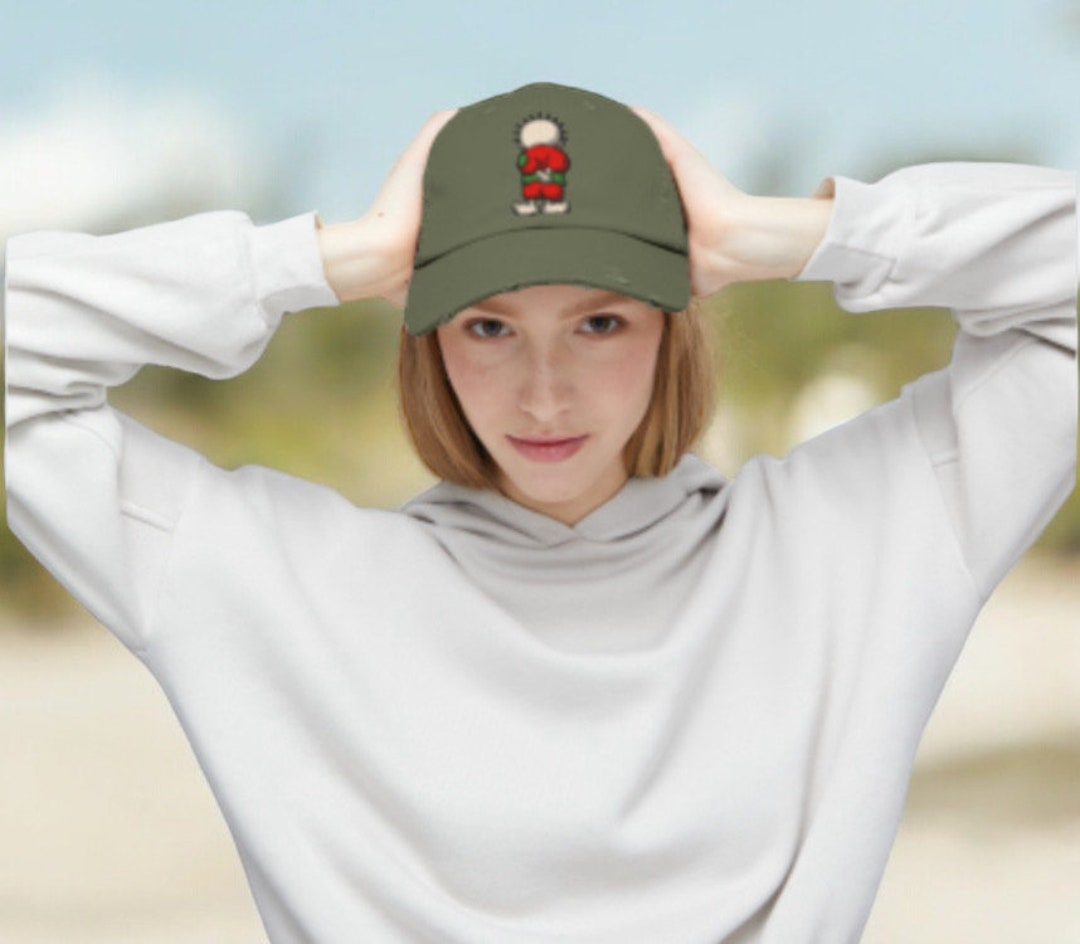 Handala Palestine Character Unisex Distressed Cap Hat, Distressed ...