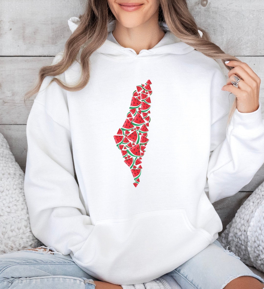 Watermelon Palestine Melon Map Unisex Heavy Blend™ Hooded Sweatshirt ...