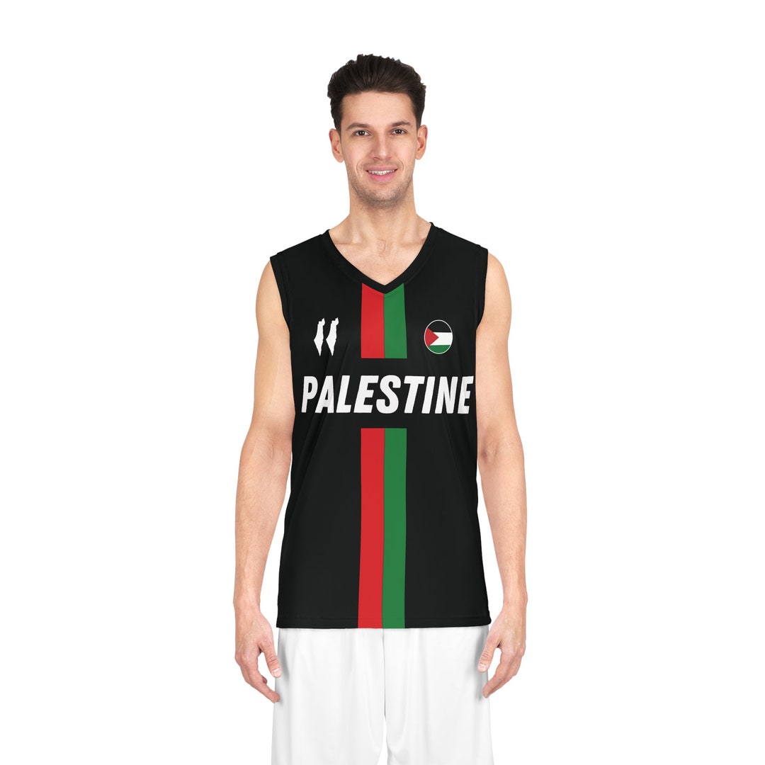 Palestine Map Soccer Basketball Jersey AOP, Game Team Tshirt ...