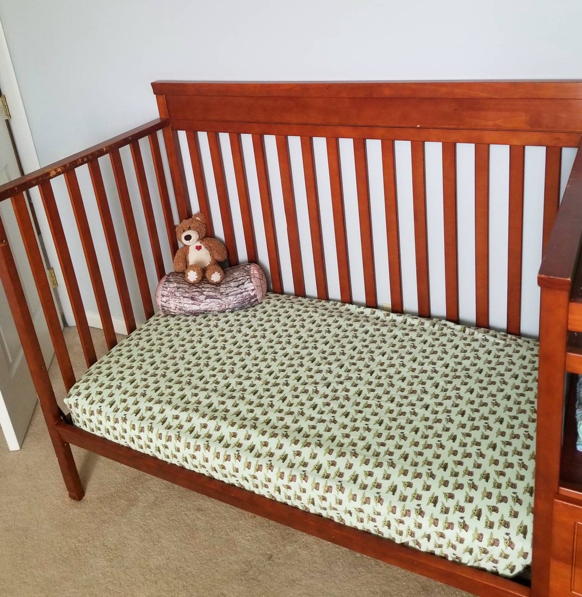 The Mandalorian Baby Yoda/grogu Crib/ Toddler Bed Fitted Sheet - Etsy