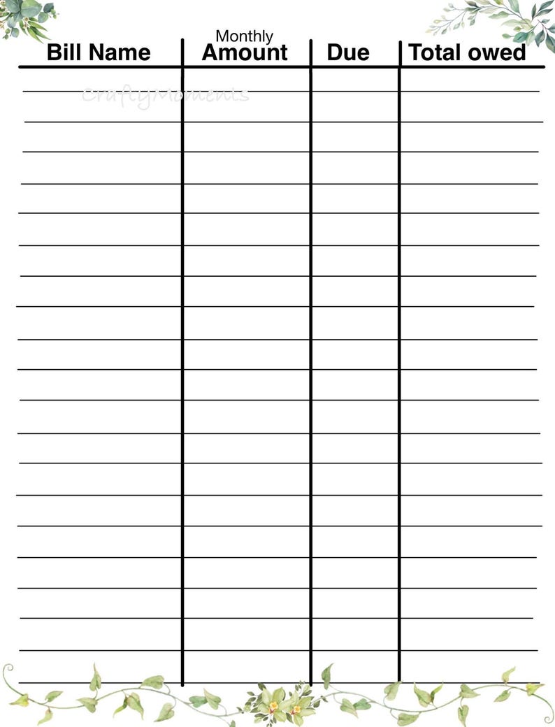Bill Organizer - Etsy