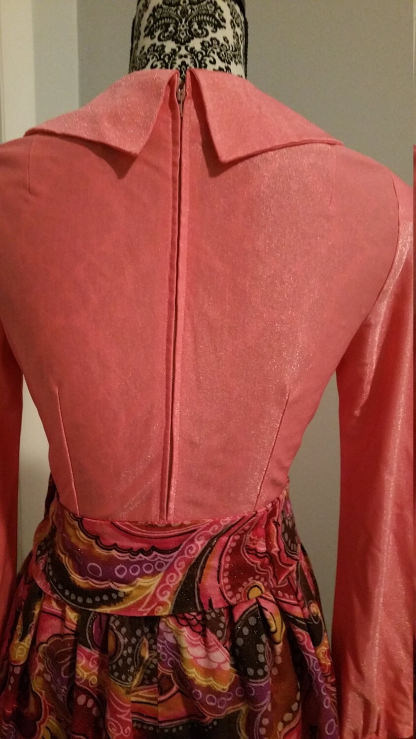 Authentic Seventies Mod Maxi Dress. Handmade. Hippie Chic - Etsy