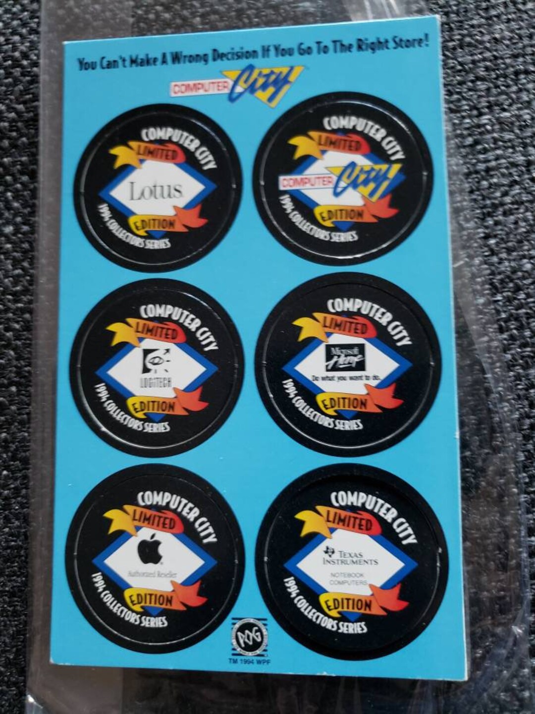 World Pog Federation Computer City Advertisement POGS. 1994 Geek Squad ...