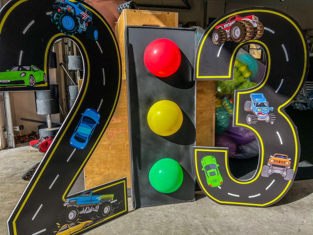 2D Giant Number or Letter 3 Feet Tall party Prop Custom to Any Birthday ...