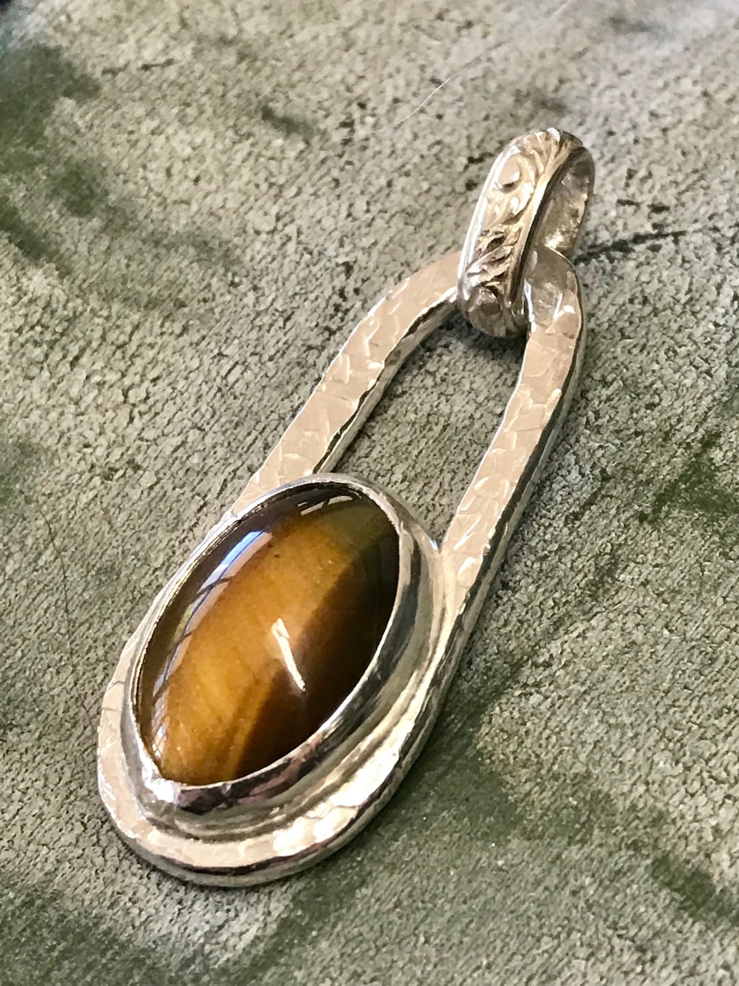 Tiger's Eye Pendant - Etsy