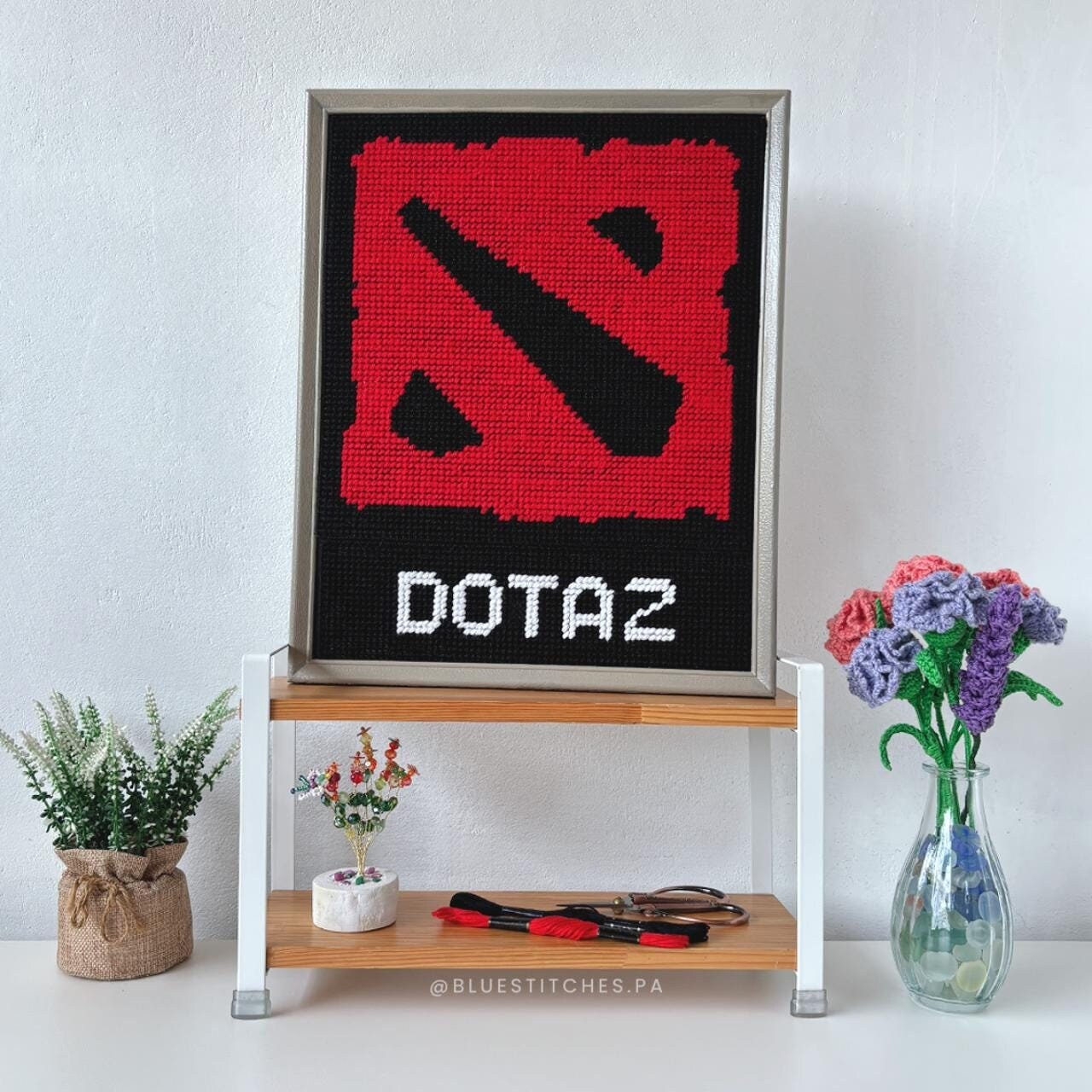 Dota 2 Logo Cross Stitch Pattern - PDF Instant Download | Needlepoint ...