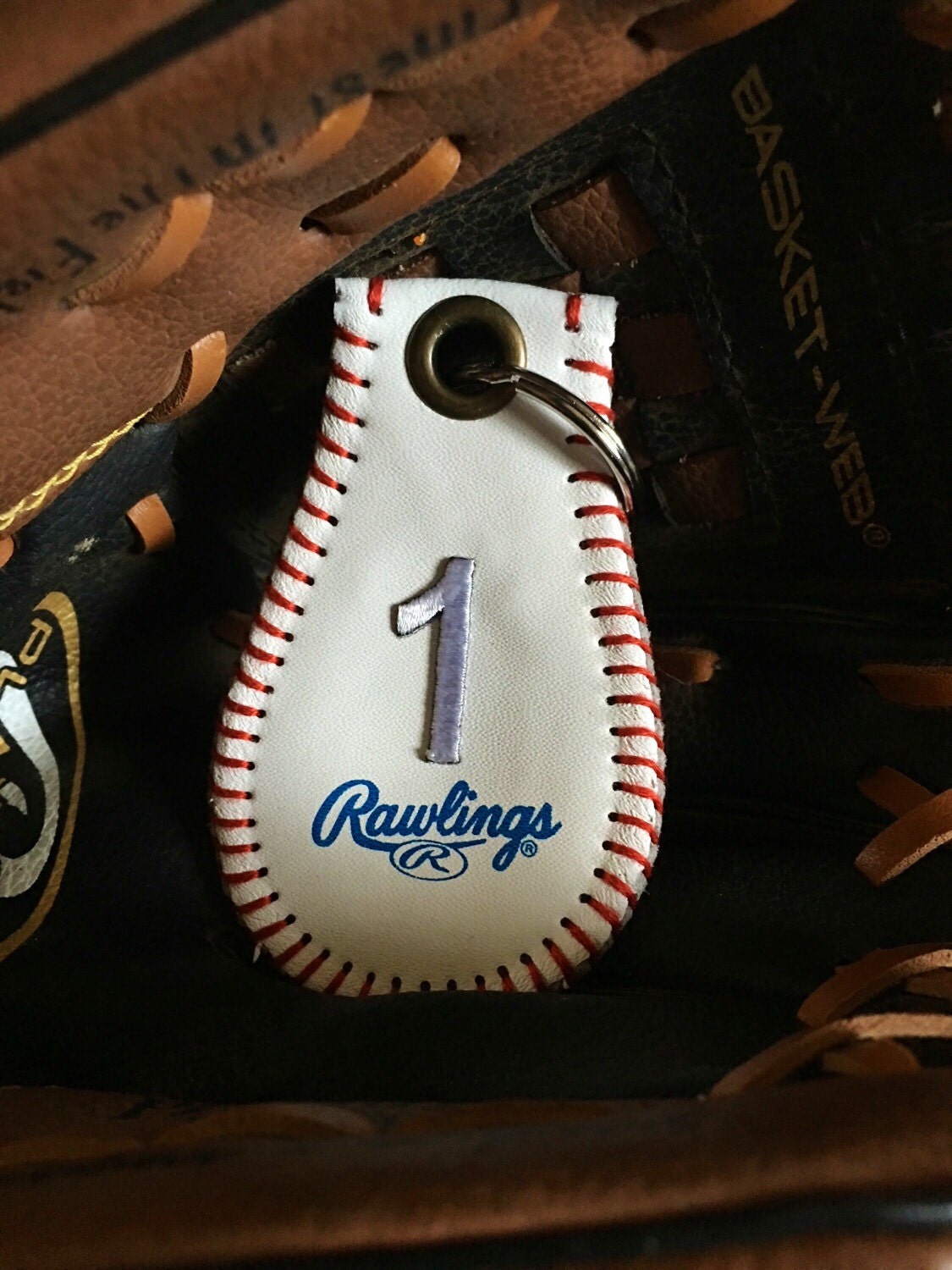 Rawlings Baseball Leather Personalized Keychaingreat - Etsy