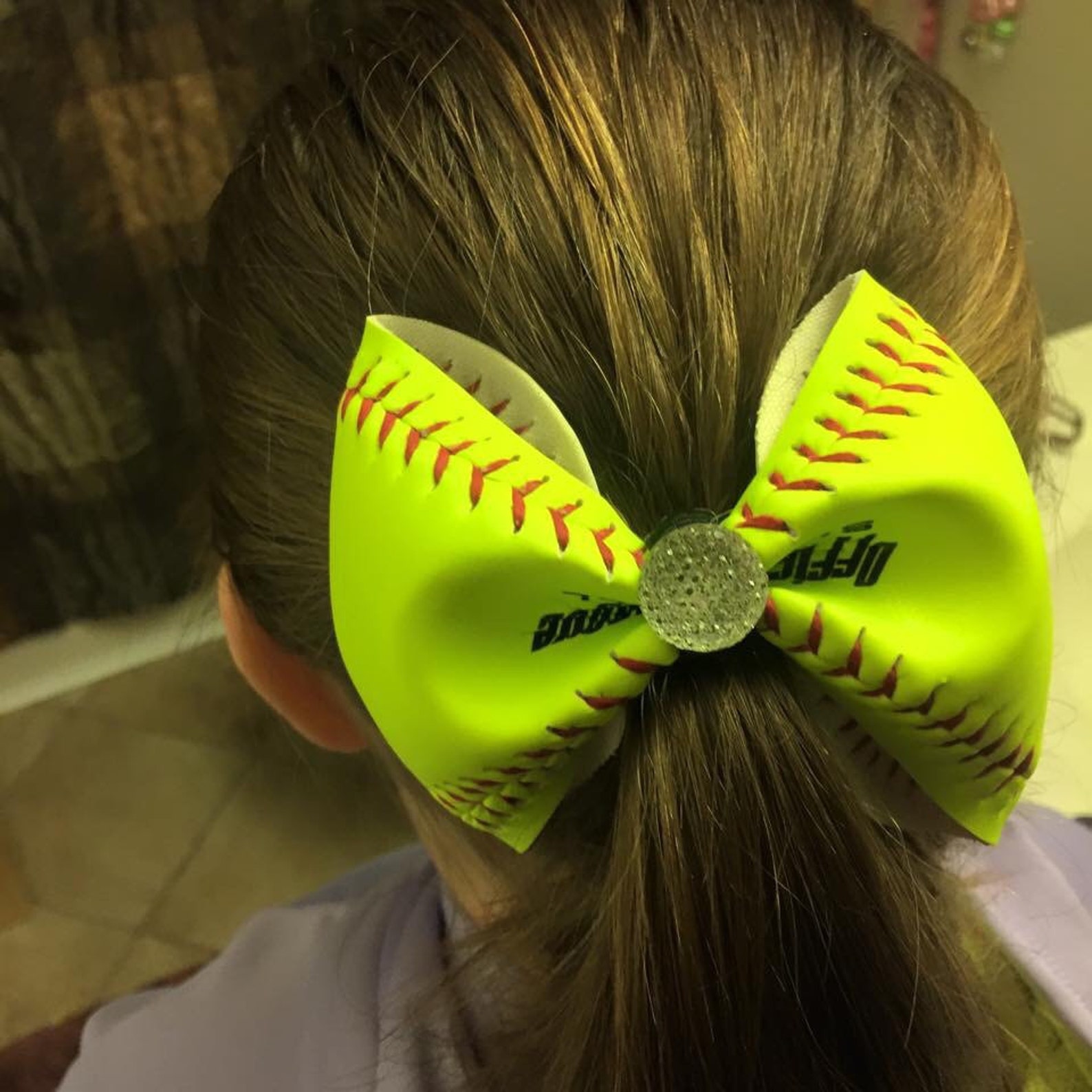Softball Bow Made From Real Softballsgreat Softball Gift - Etsy