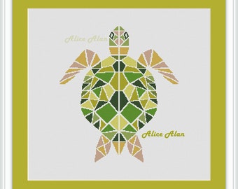 Turtle cross stitch | Etsy