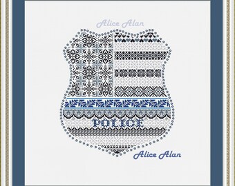 Police Cross Stitch Pattern | Etsy UK