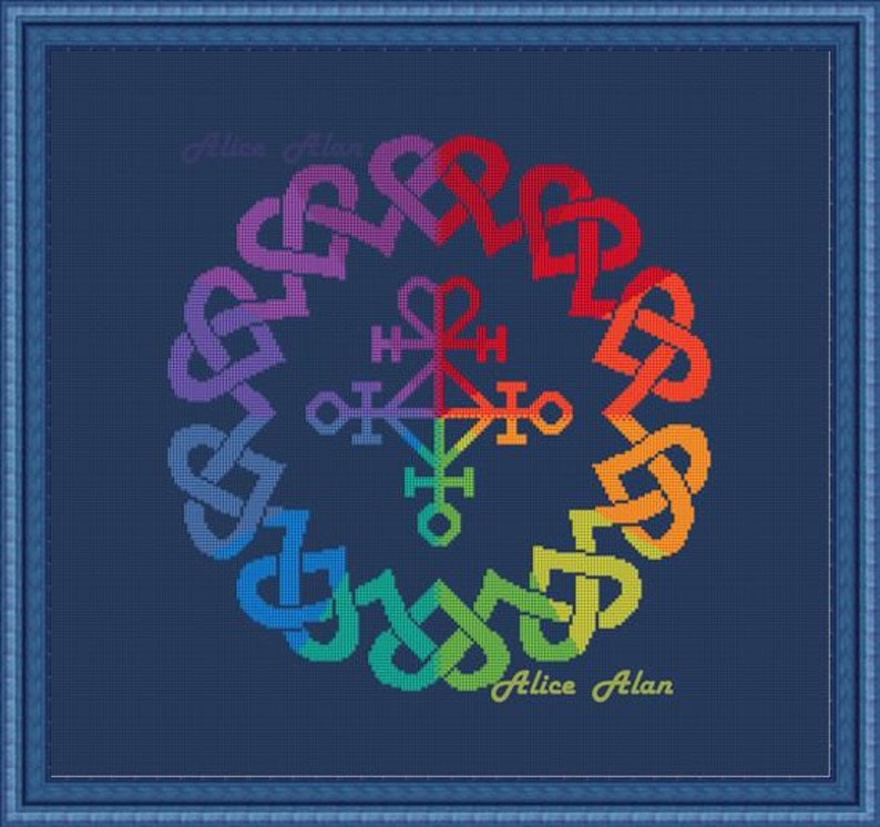 Frame celtic knot hearts ancient nordic rune Love symbol | Etsy