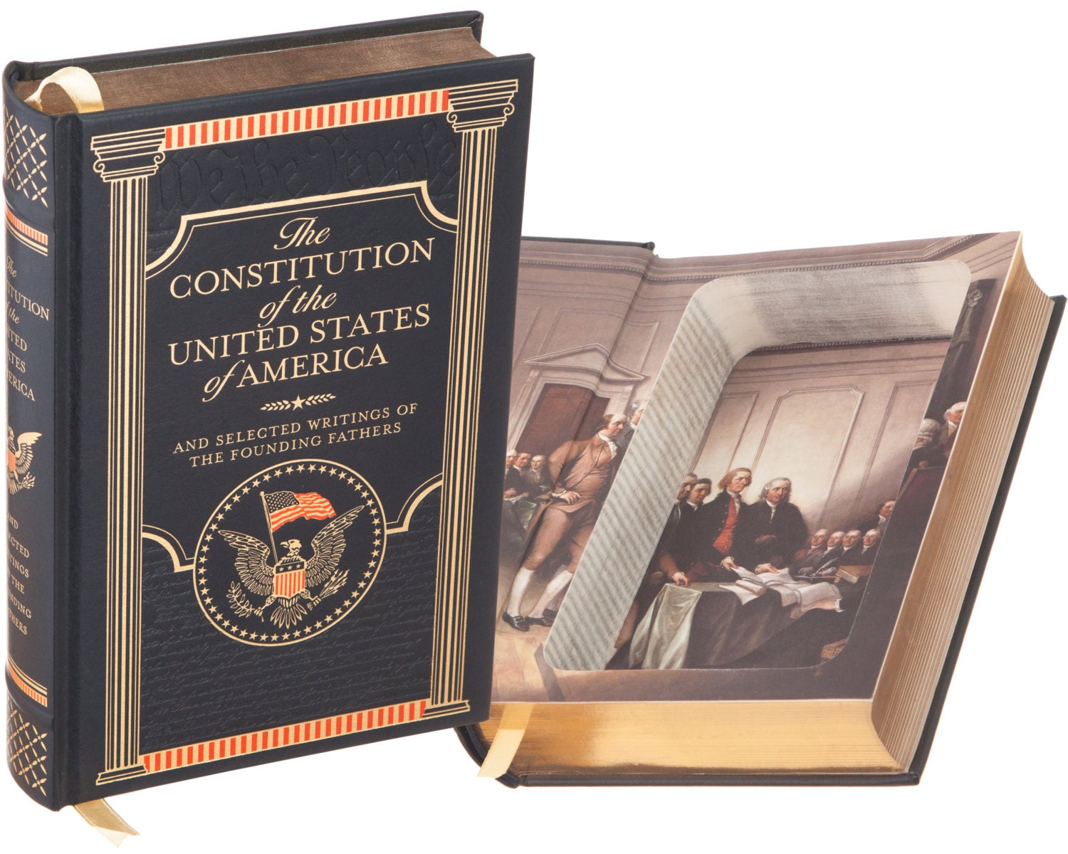 Constitution Book Safe – Leather Bound Hollow Book With Magnetic ...