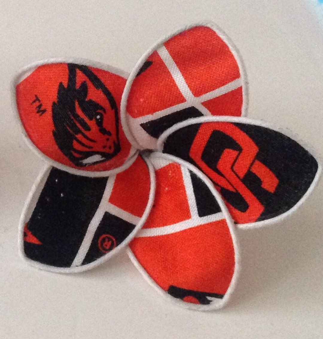 OREGON STATE Beavers Hawaiian Plumeria Fabric Flower Hair Pick - Etsy