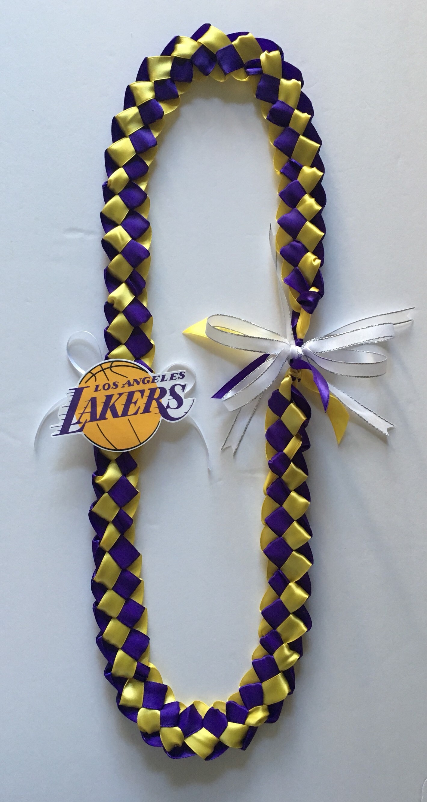 Los Angeles Lakers Themed Hawaiian Ribbon LEI Graduation | Etsy