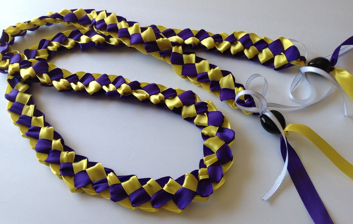Los Angeles Lakers Themed Hawaiian Ribbon LEI Graduation | Etsy