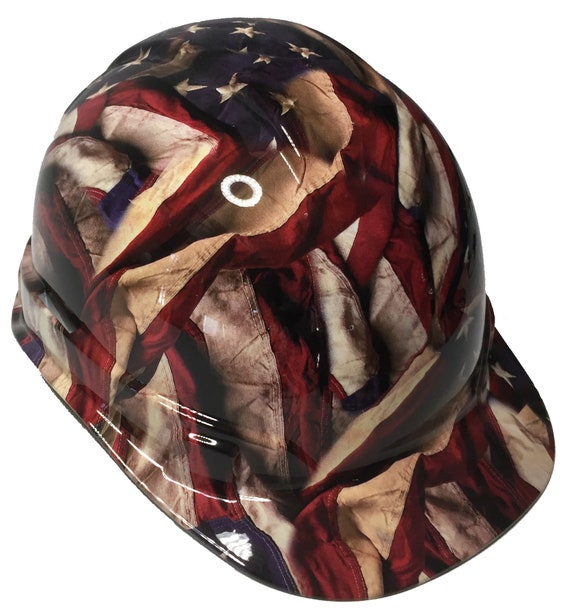 Custom Hard Hat Respect American Flag Cap Style Ridgeline | Etsy