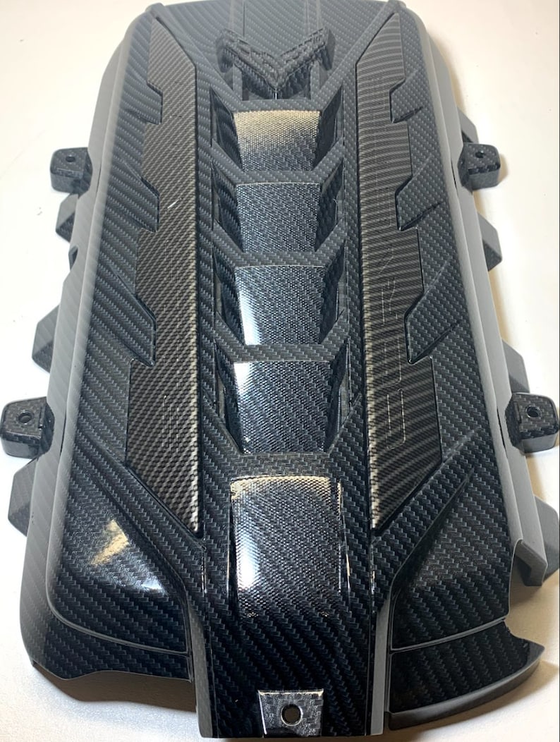 Custom Hydro Dipped 2020+ Corvette Engine Cover Sport Carbon Fiber W ...