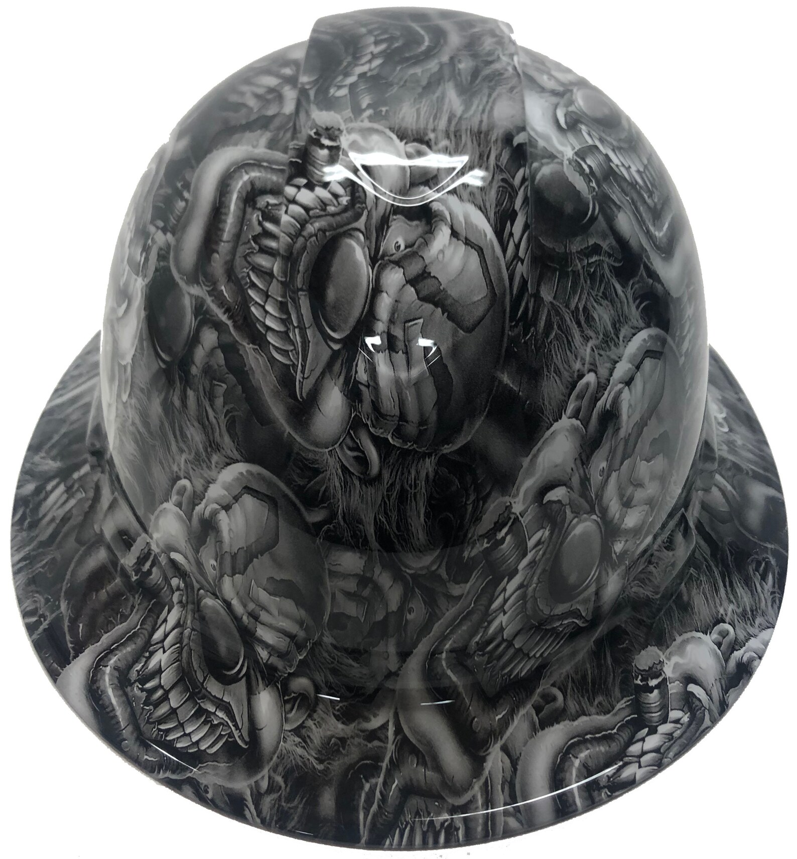 Custom Hydro Dipped Hard Hat White Boss Skulls Full Brim Ridgeline - Etsy