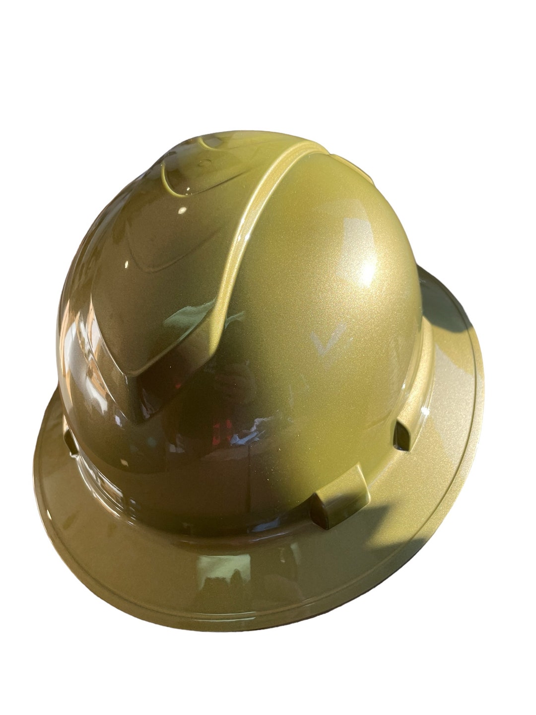 Custom Hard Hat Gold Full Brim Ridgeline - Etsy