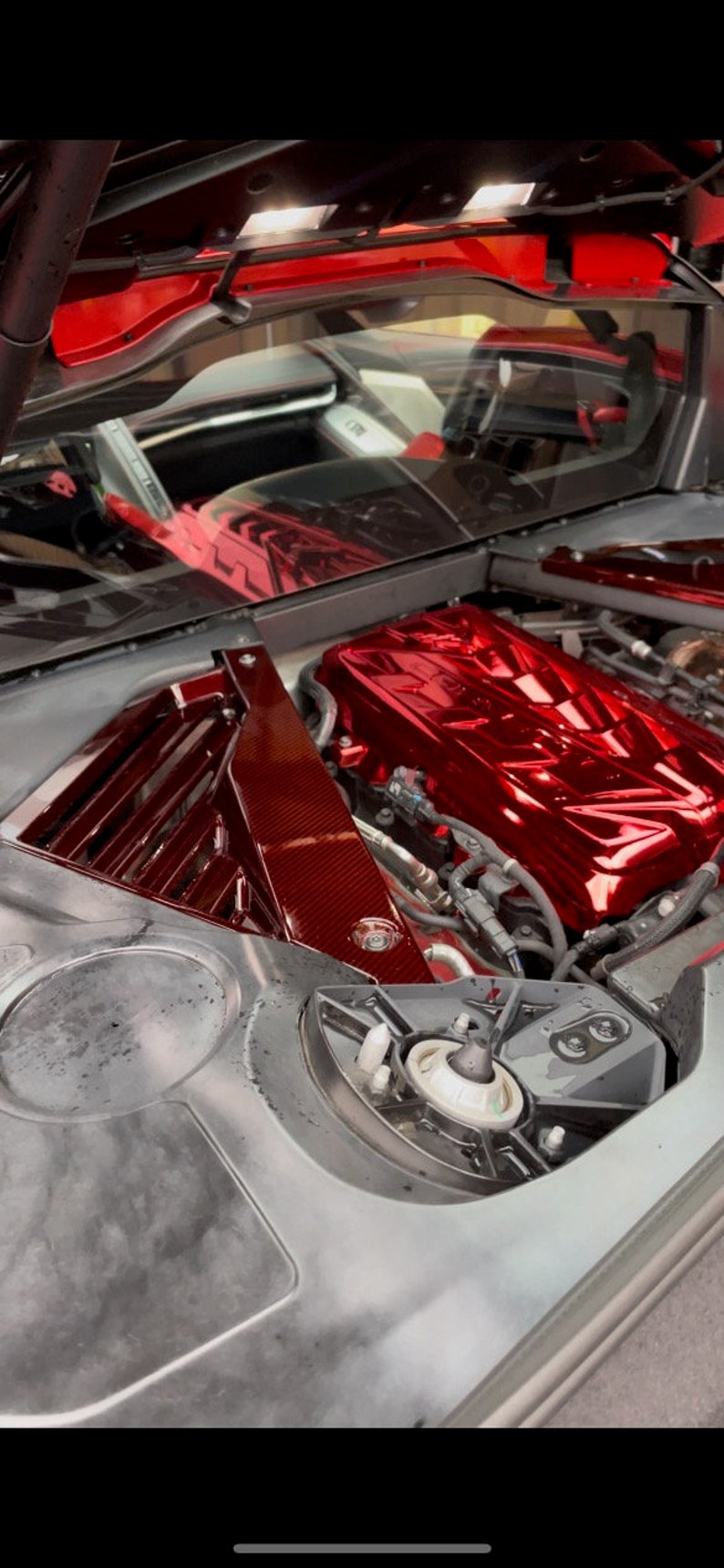2020-2024 C8 Corvette Engine Cover Kandy Red Chrome - Etsy
