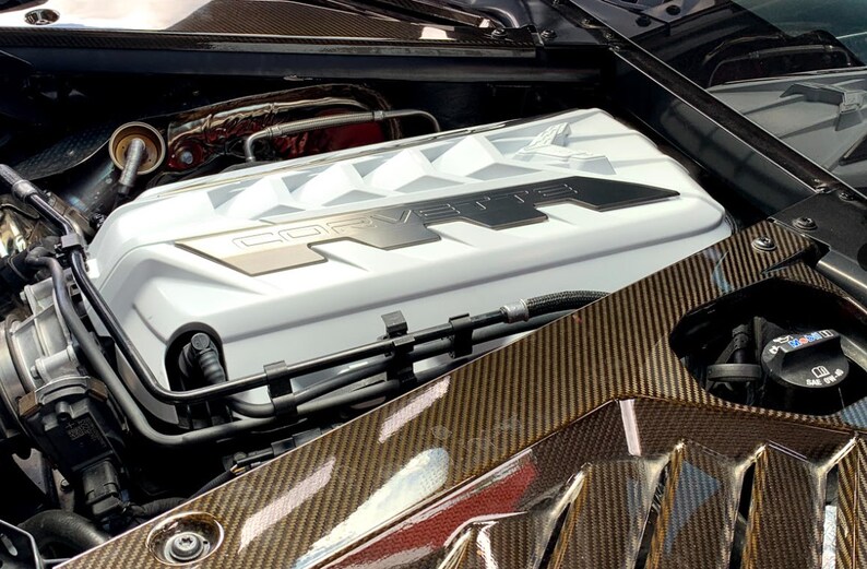 Custom Hydro Dipped 2020+ Corvette Engine Cover White - Etsy