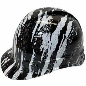 Hard Hat Ridgeline Cap Style Custom Hydro Dipped White Marble Splash - Etsy