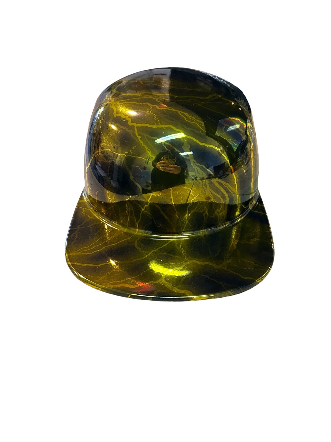 Custom Gold Chrome Lightning Flatboy Mikes Pro Lid Novelty Helmet - Etsy