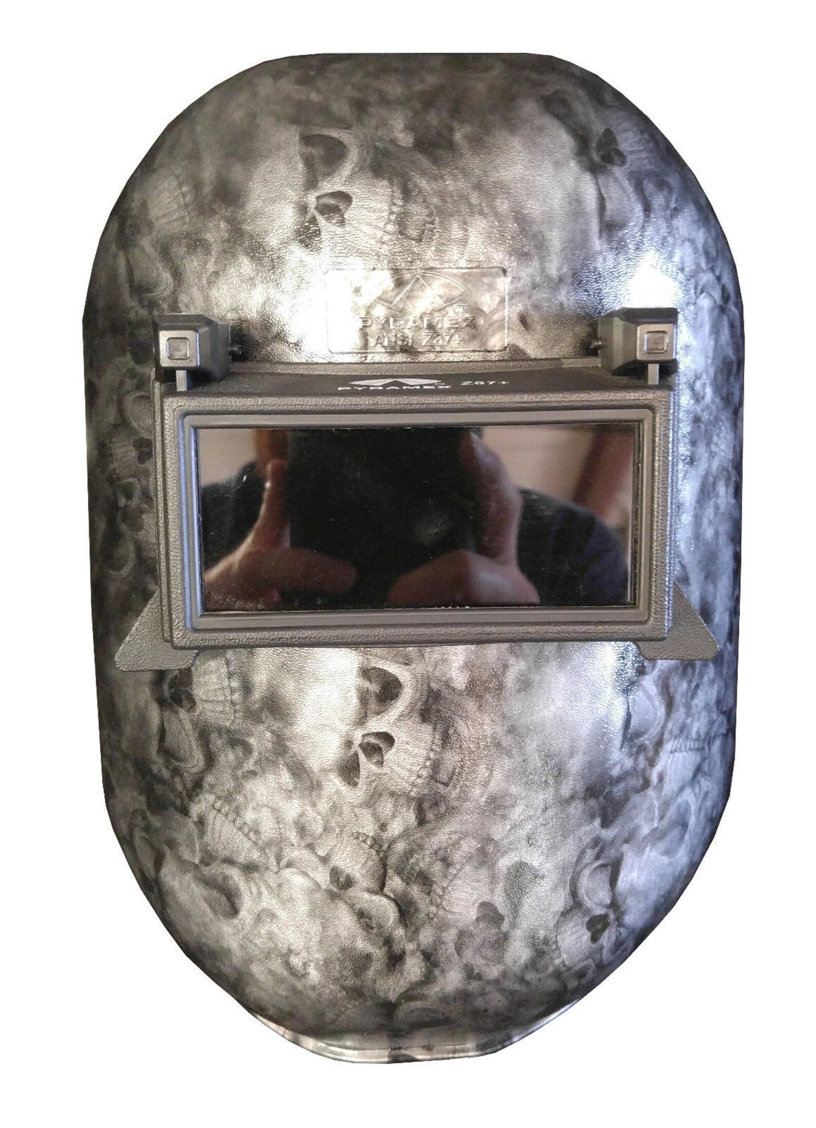 Hydro Dipped Custom Welding Helmet WHP100 Silver Metallic SKULLS - Etsy