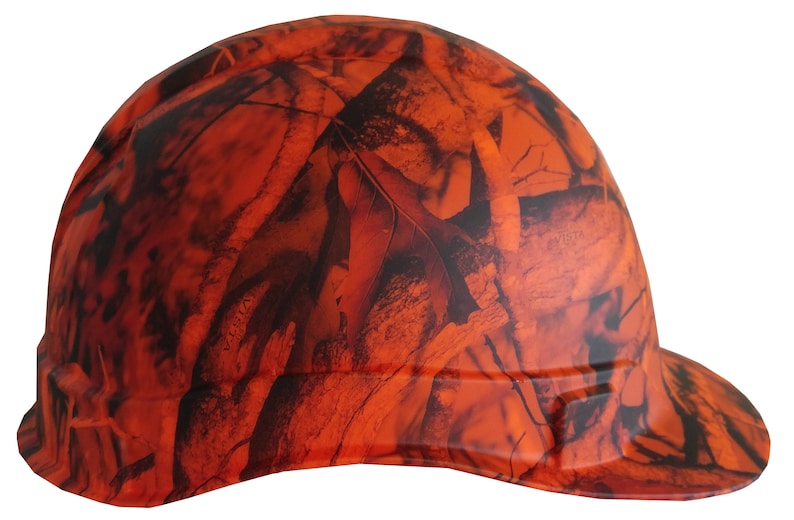 Custom Hard Hat Hi Vis Orange Vista Camo Cap Style Ridgeline - Etsy