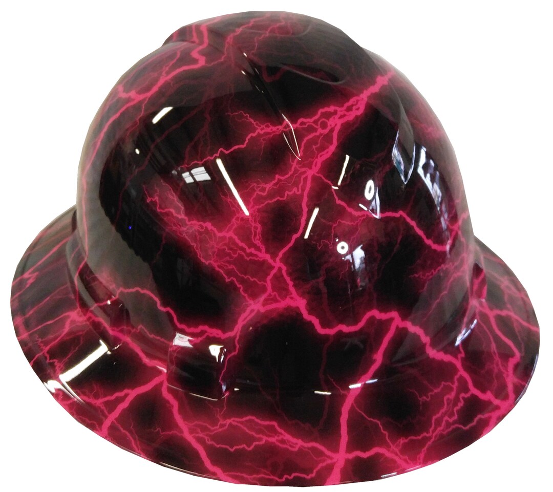 Hydro Dipped Hard Hat Ridgeline Full Brim Custom Pink Lightning - Etsy