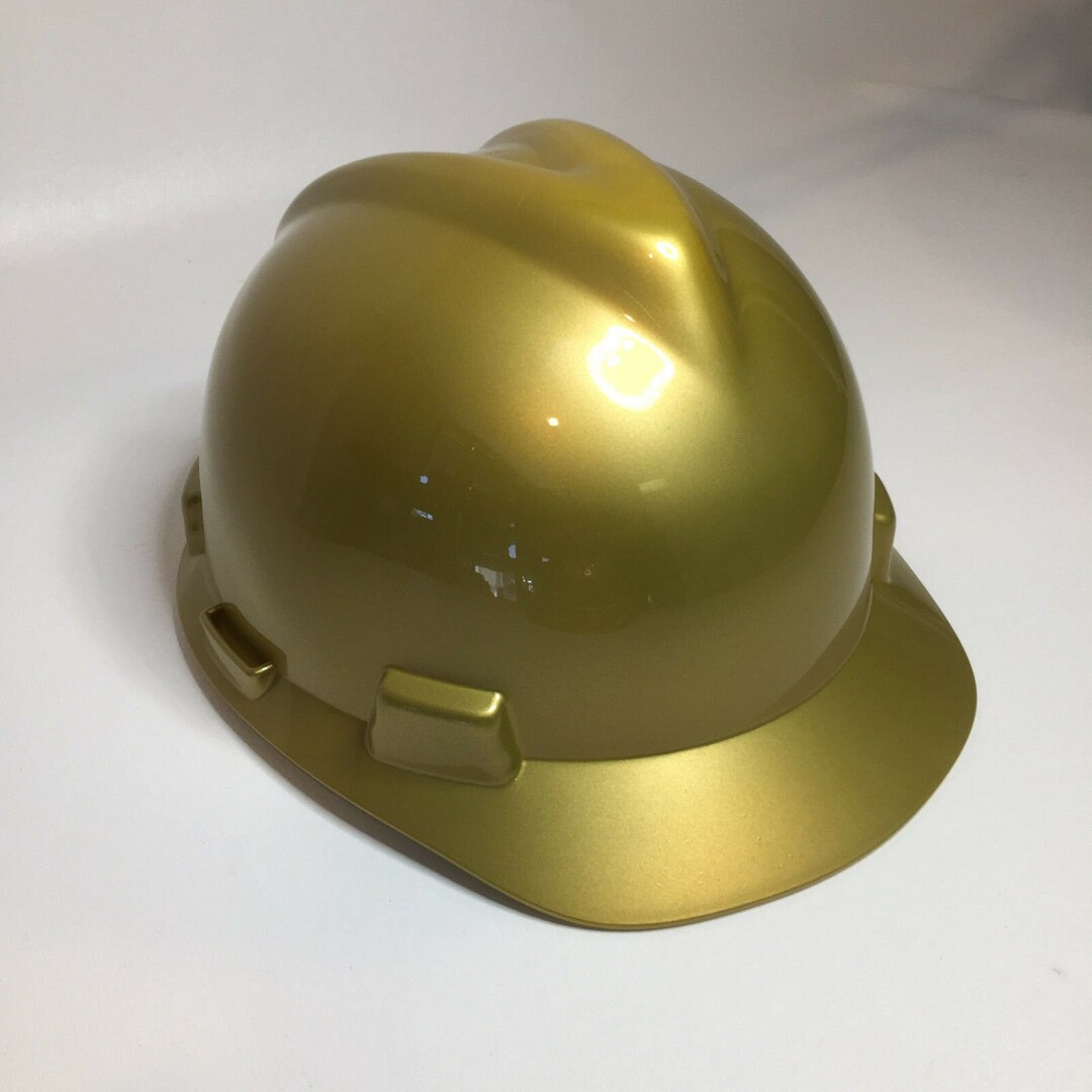 Custom Painted MSA Cap Style Gold Metalic - Etsy