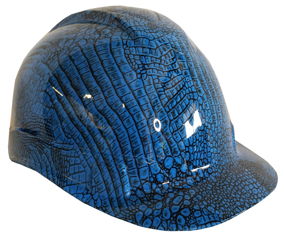 Custom Hard Hat Light Blue Gator Skin Cap Style Ridgeline - Etsy