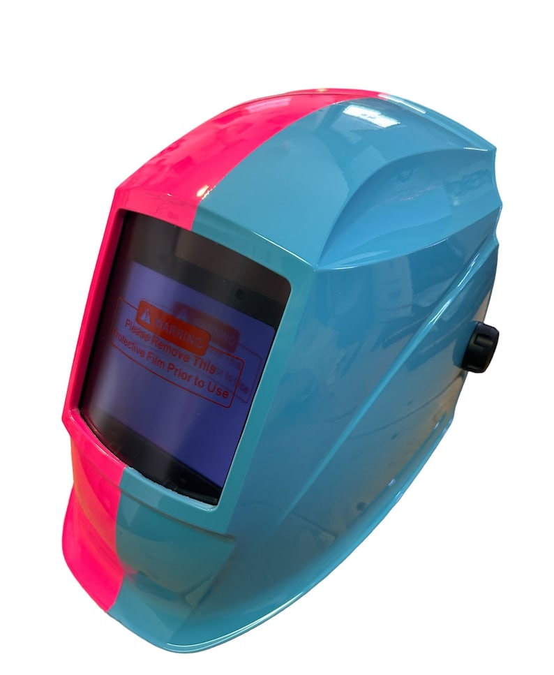 Custom Hydro Dipped Auto Dark Welding Mask - Hot Pink & Light Blue - Etsy