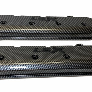Custom LSX Valve Covers 241-407 Carbon Fiber Dipped With Black LSX - Etsy