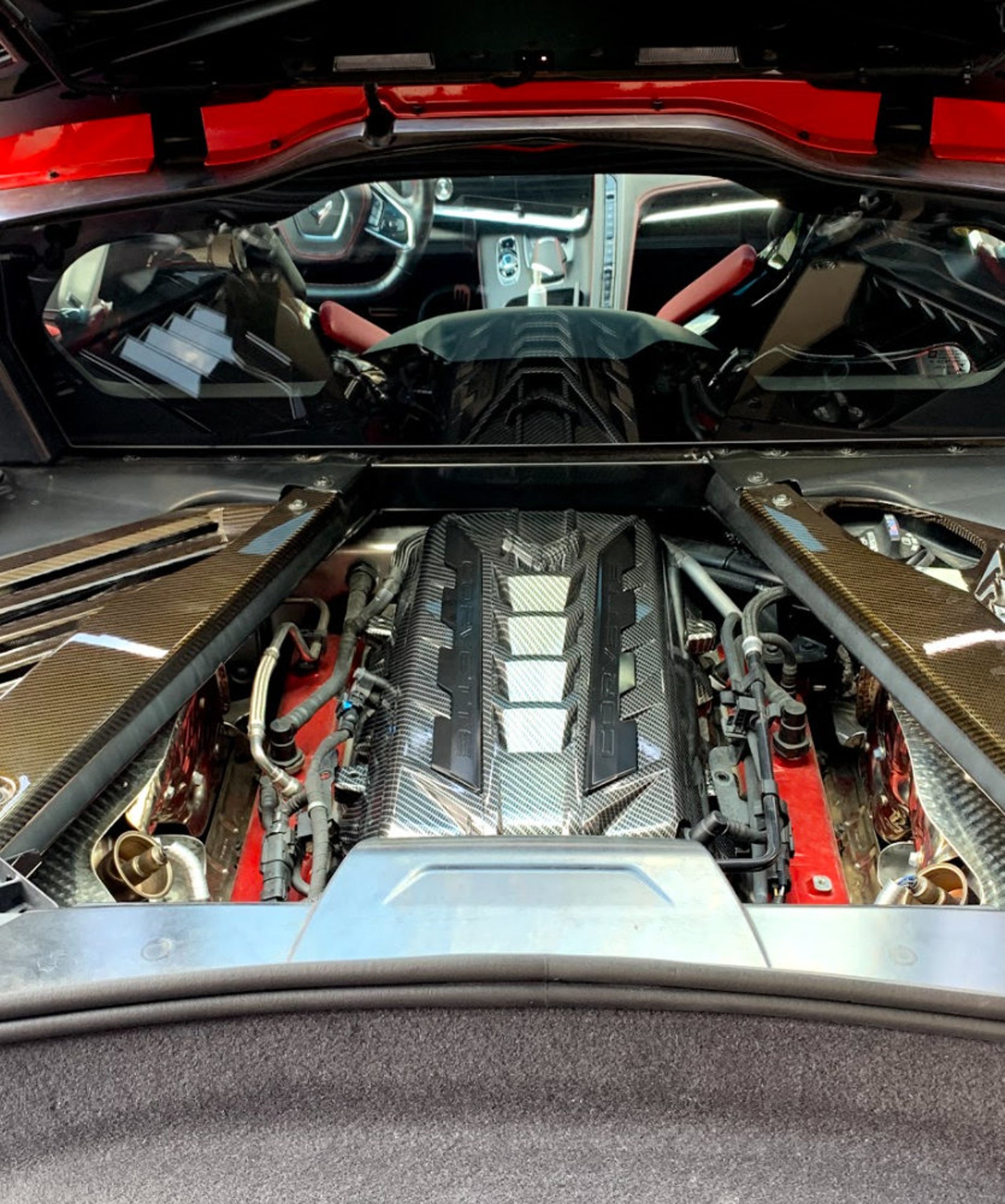 Custom Hydro Dipped 2020+ Corvette Engine Cover Carbon Fiber - Etsy