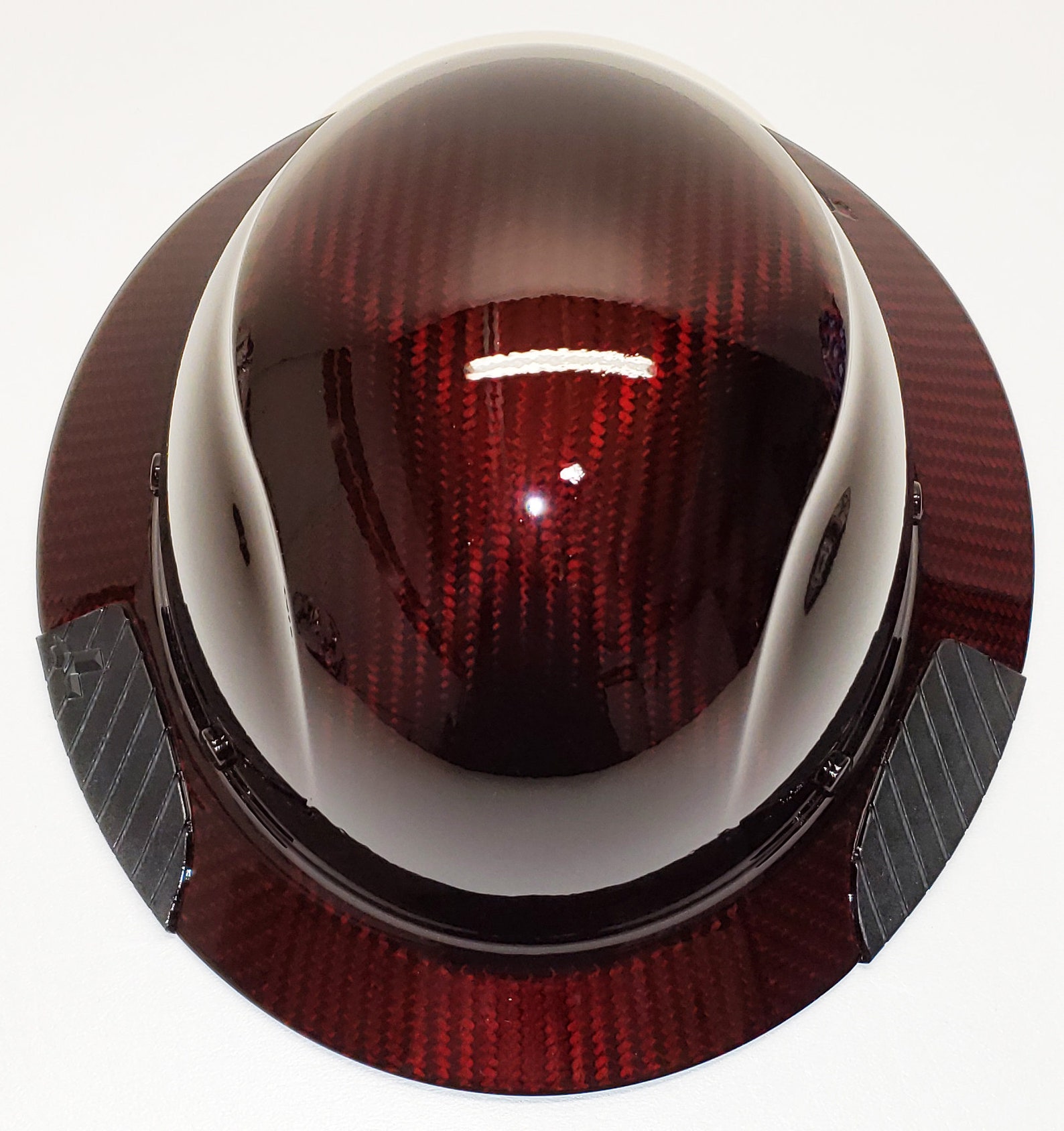 Custom Translucent Red Lift DAX Carbon Fiber HDC-15KG Full Brim Hardhat ...