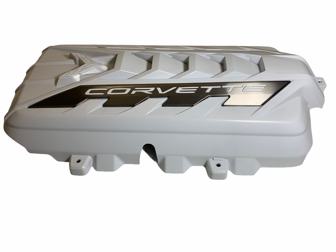 Custom Hydro Dipped 2020+ Corvette Engine Cover White W/ Red or White ...