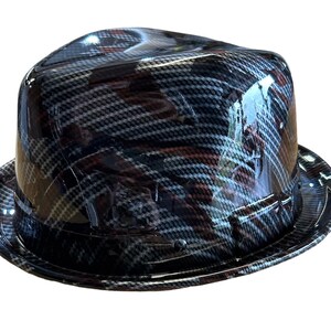 Hydro Dipped Carbon Fiber American Flags Fedora Mikes Pro Lid Novelty ...