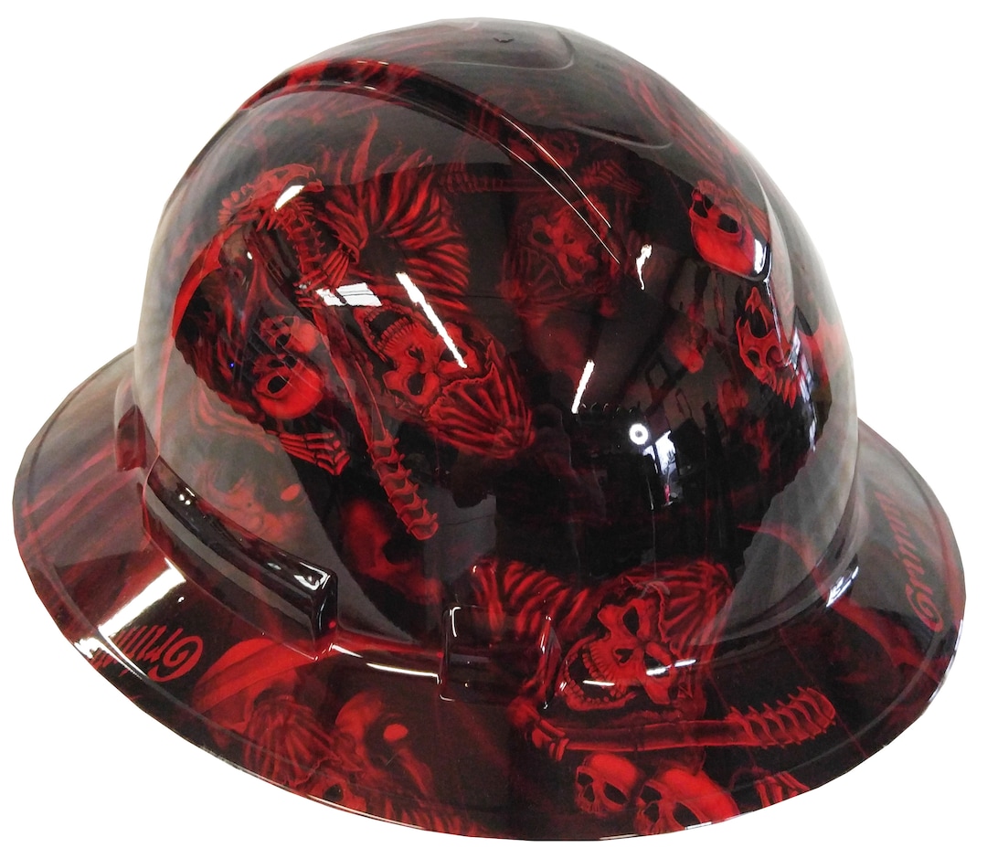 Hard Hat Ridgeline Full Brim Custom Red Reaper Hydro Dipped - Etsy
