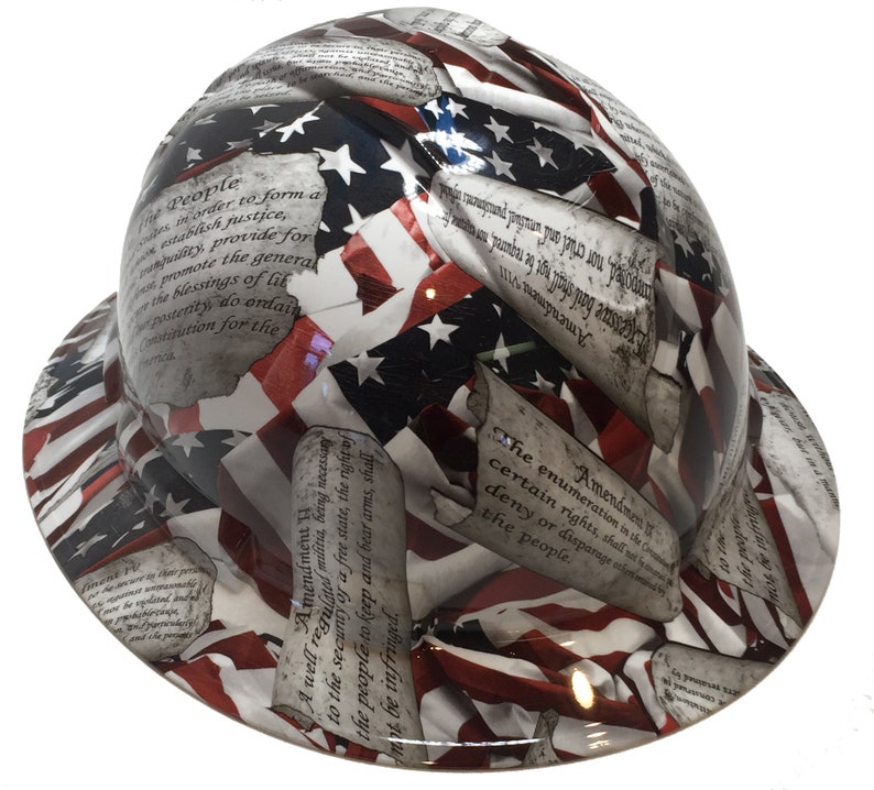 Hydro Dipped Hard Hat Ridgeline Full Brim Custom Amendments American ...