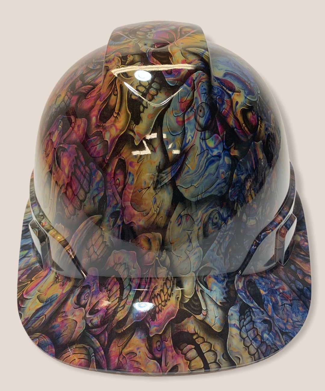 Custom Hydro Dipped Hard Hat Oil Slick Insanity Skulls Ridgeline Cap ...