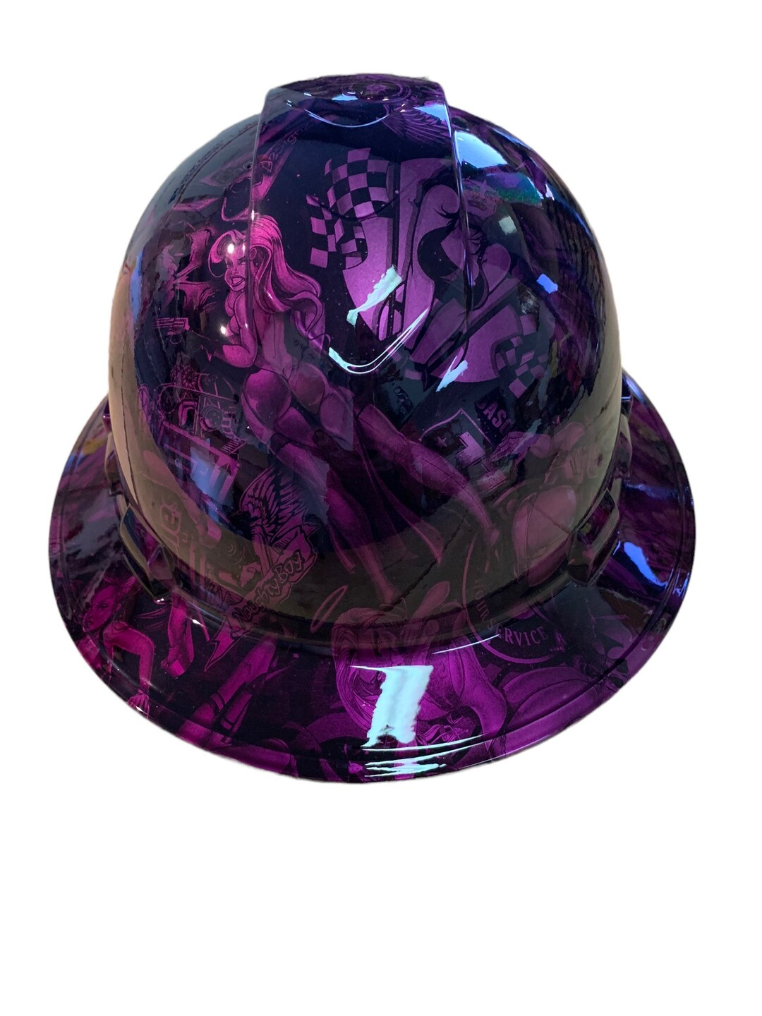 Custom Hydro Dipped Hard Hat Ridgeline Full Brim Kandy Purple Naughty ...