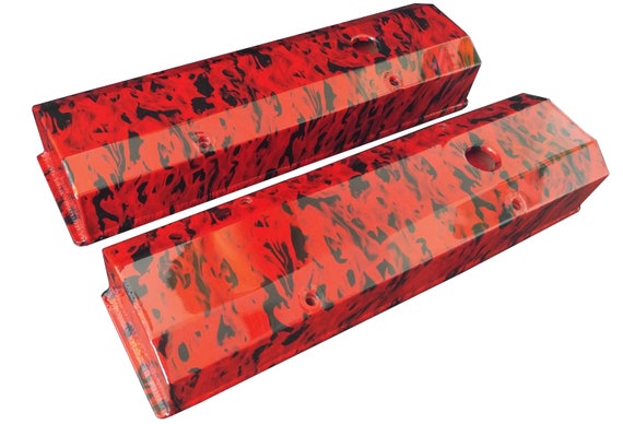 Custom Hydro Dipped Red Flames Small Block Chevy Valve Covers | Etsy