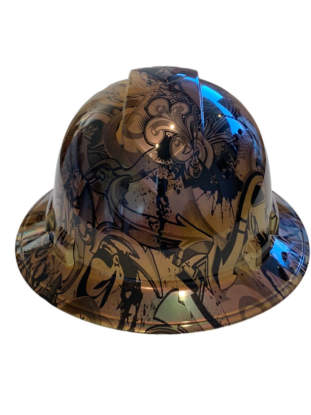 Custom Hard Hat Tarnished Graffiti Full Brim Ridgeline - Etsy