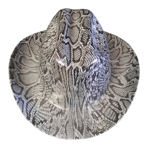 Custom Western Outlaw Hard Hat Gray Snakeskin Cowboy Hat - Etsy