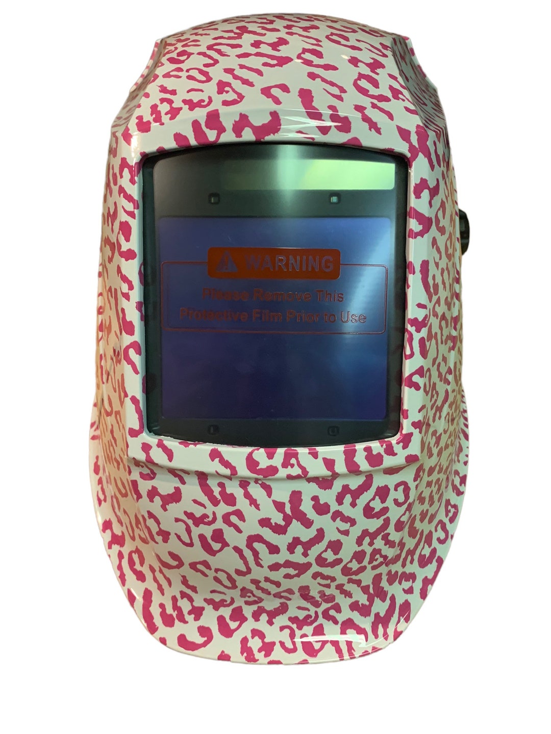 Custom Hydro Dipped Welding Mask WHAM30 Series Auto Dark Pink Cheetah ...