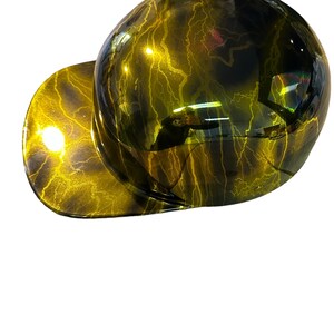 Custom Gold Chrome Lightning Flatboy Mikes Pro Lid Novelty Helmet - Etsy